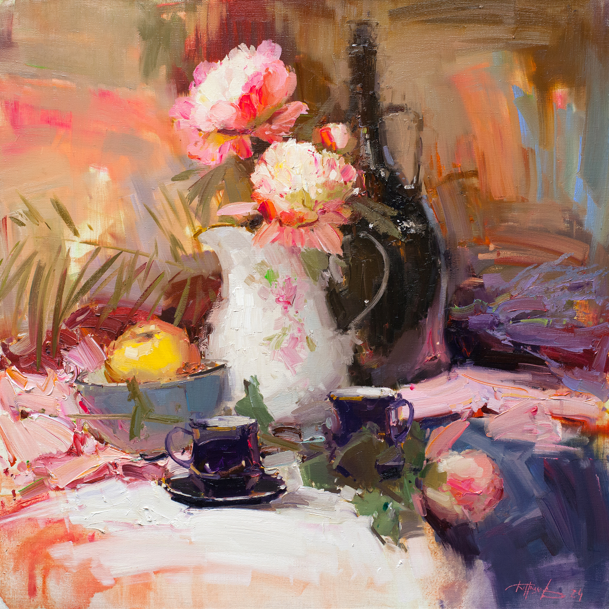 Продажа картины "Still life in pink" (Цветы)